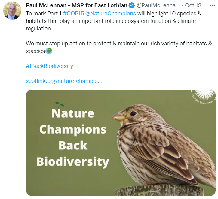 Nature Champions Back Biodiversity - Scotlink